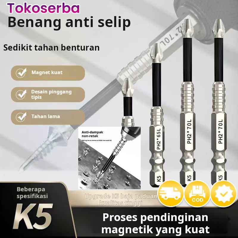 Jual K5 pasir nikel anti selip tahan benturan mata obeng torsi PH2 mata ...