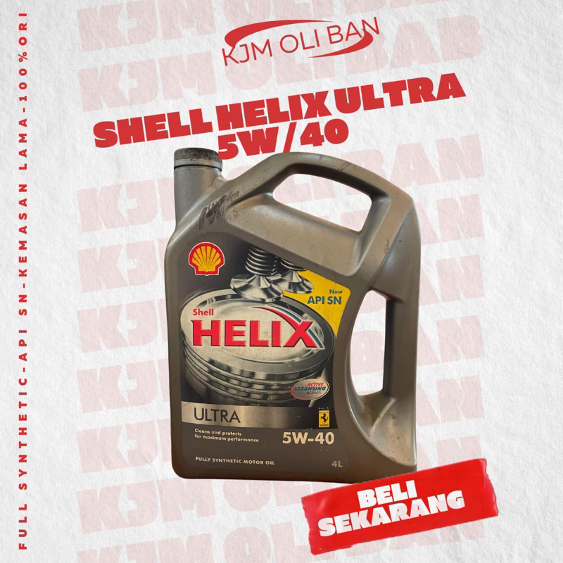 Jual Oli mesin SHELL HELIX ULTRA 5w/40 kemasan lama | Shopee Indonesia