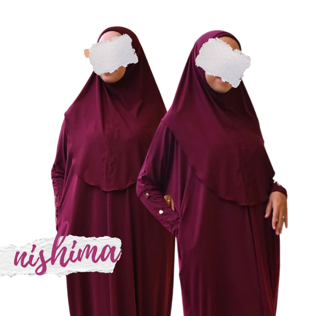 Jual Nishima set abaya umroh || gamis umroh jersey batwing busui ...