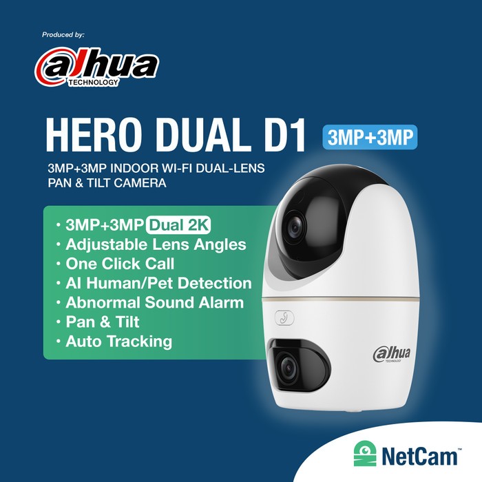 Jual DAHUA INDOOR HERO DUAL D1 DH-H3D-3F (3MP+3MP/SMART DUAL LIGHT) | Shopee Indonesia