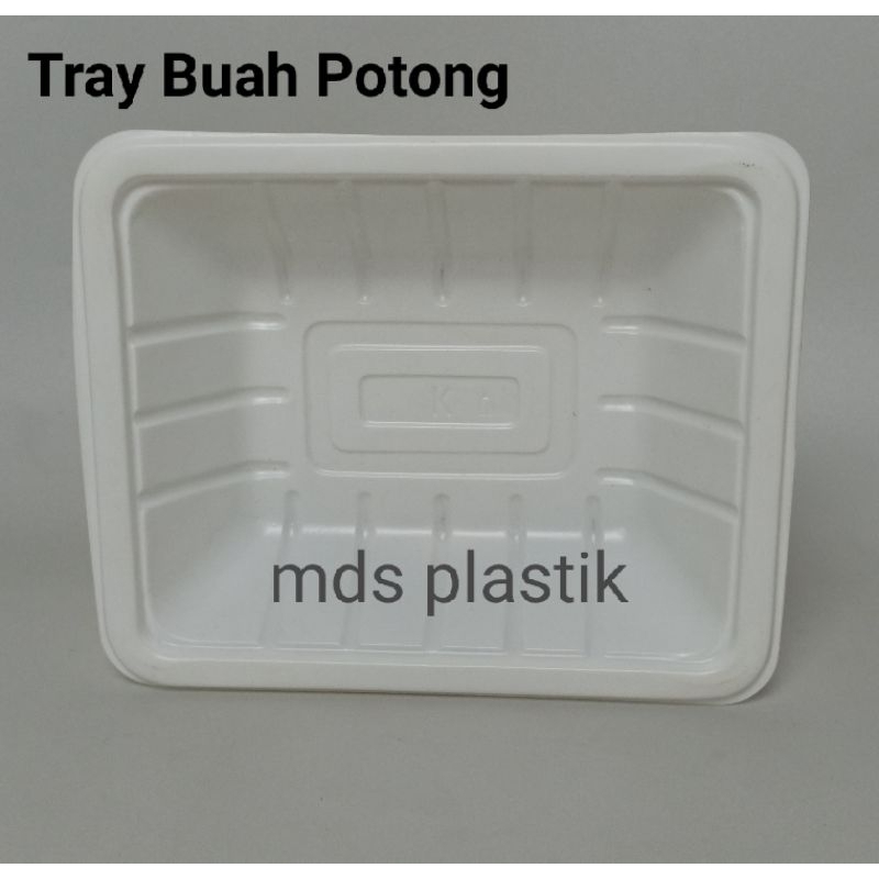 Jual TRAY PLASTIK BUAH DAN DAGING / MIKA ALAS PLASTIK BUAH PUTIH dan ...
