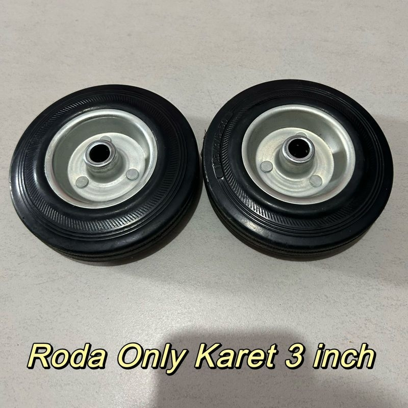 Jual Roda Troli 4" 3" Wheel Only Roda Karet Etalase Gerobak 4 inch 3 ...