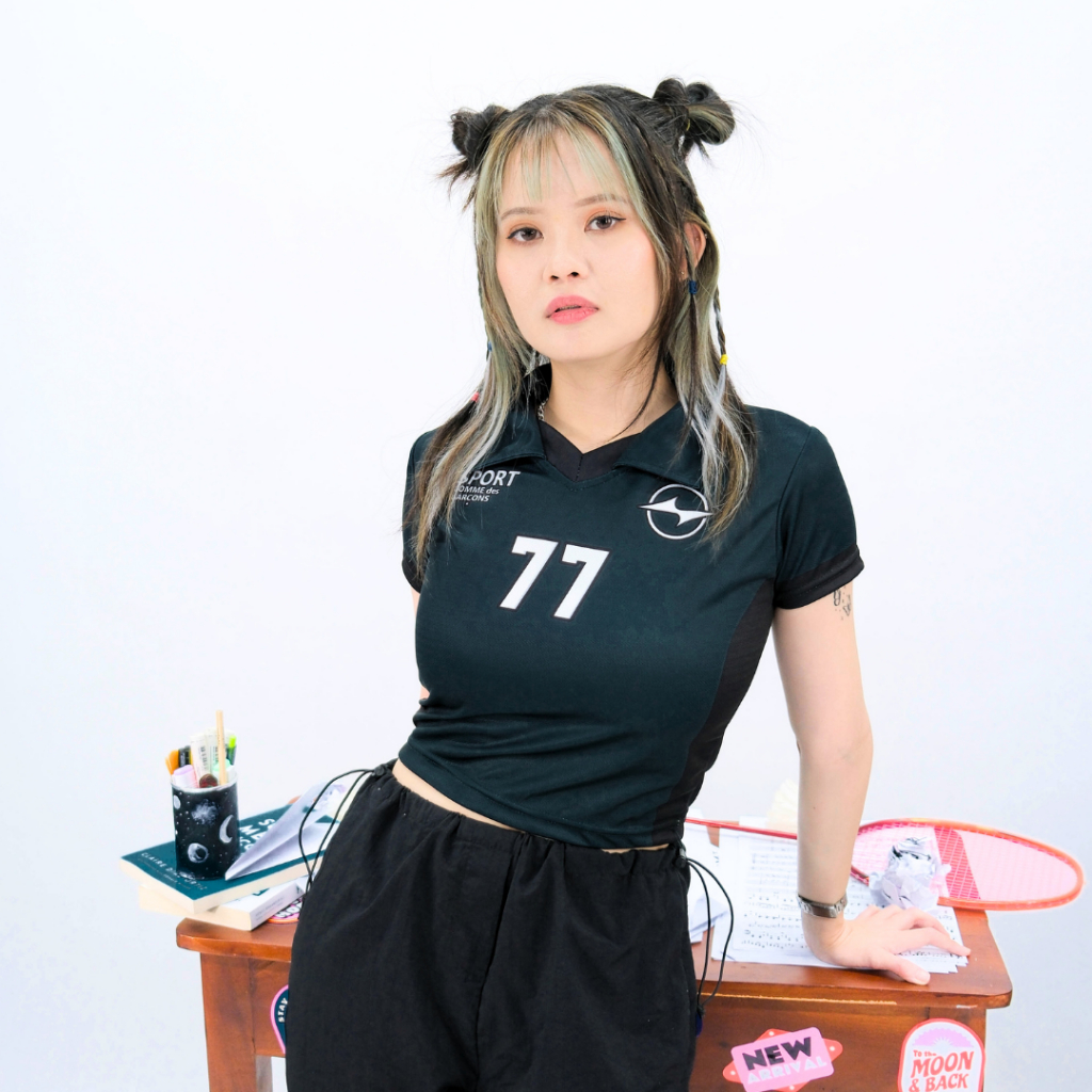 Jual Crop Top Tee Y2K Korea 777 Champion | 777 Studio Crop Top - Crop ...