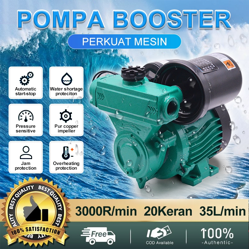 Jual Pompa Pendorong Tekanan Air Booster Pump 250 Watt Mesin Pompa Otomatis Booster Pump Mesin ...