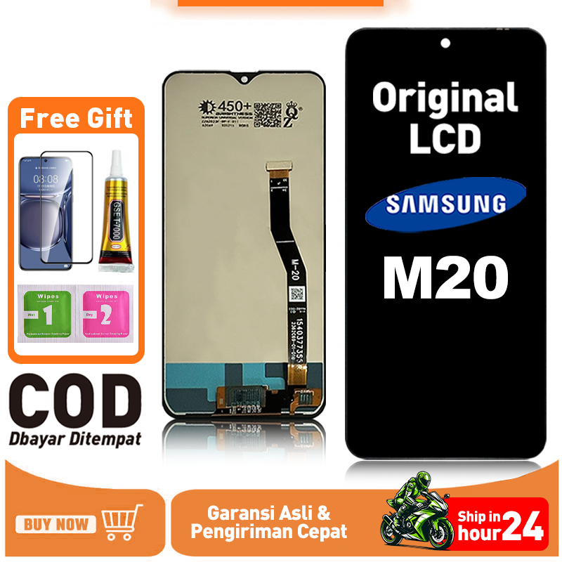 Jual LCD SAMSUNG M20 TOUCHSCREEN Fullset Asli Crown Murah Ori ...