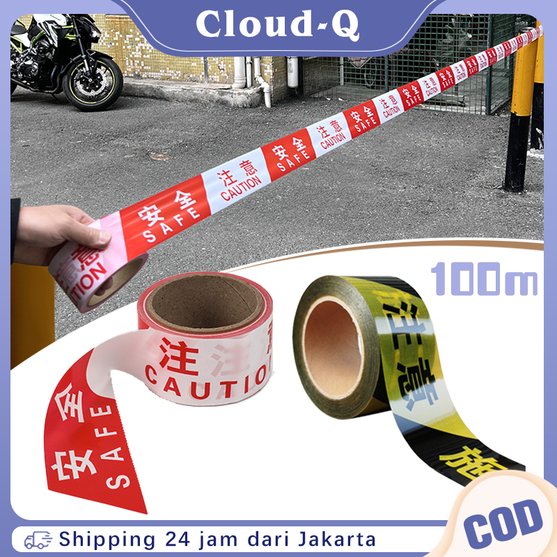 Jual Barricade Tape Garis Polisi CAUTION SAFE Police Line Panjang 100m ...