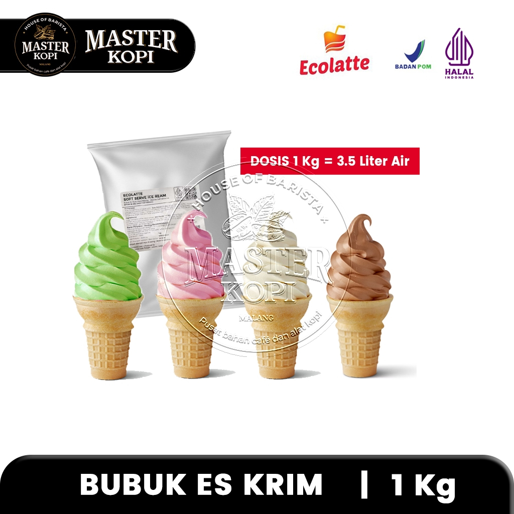 Jual Bubuk Ice Cream Ecolatte Soft Serve Ice Cream Powder Es Krim ...