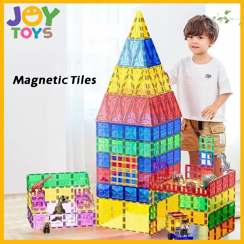 Jual JOY Magnetic Tiles 50PCS Magnet Mainan Montessori Building Block ...
