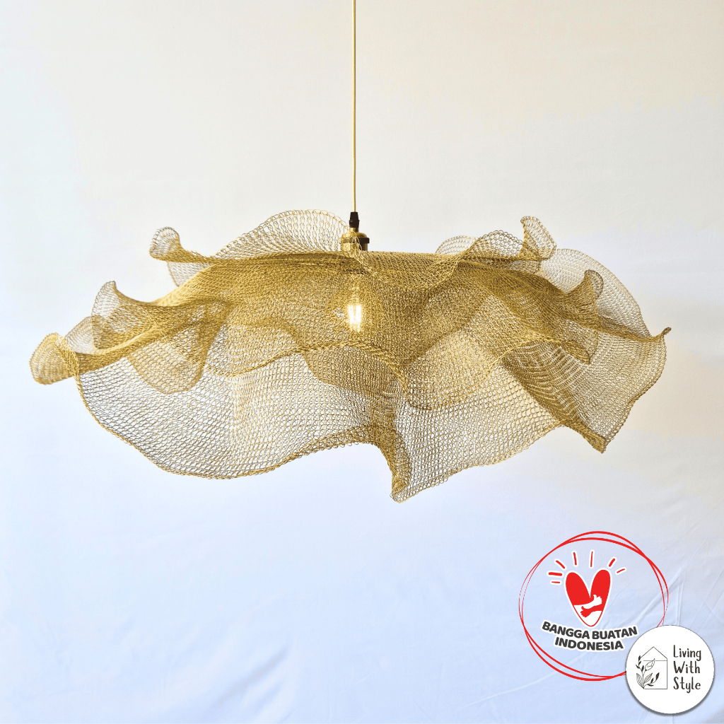 Jual Living With Style - Mekar Lighting in Gold Knitted Wire Art Series ...