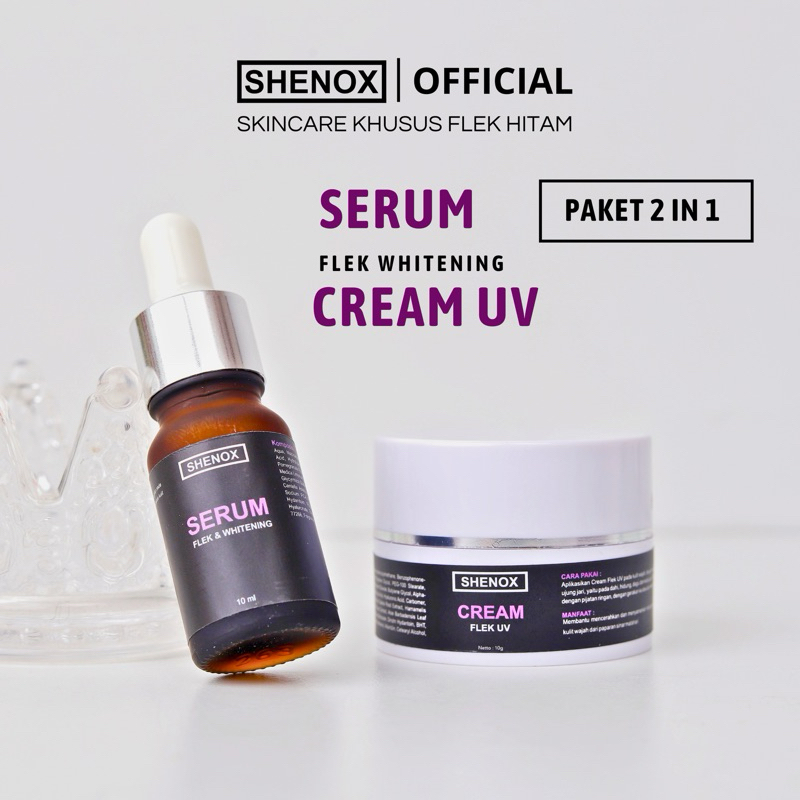 Jual Shenox Skincare Flek Hitam 2 in 1 Cream Flek Membandel dan Serum Penghilang Flek di Wajah ...