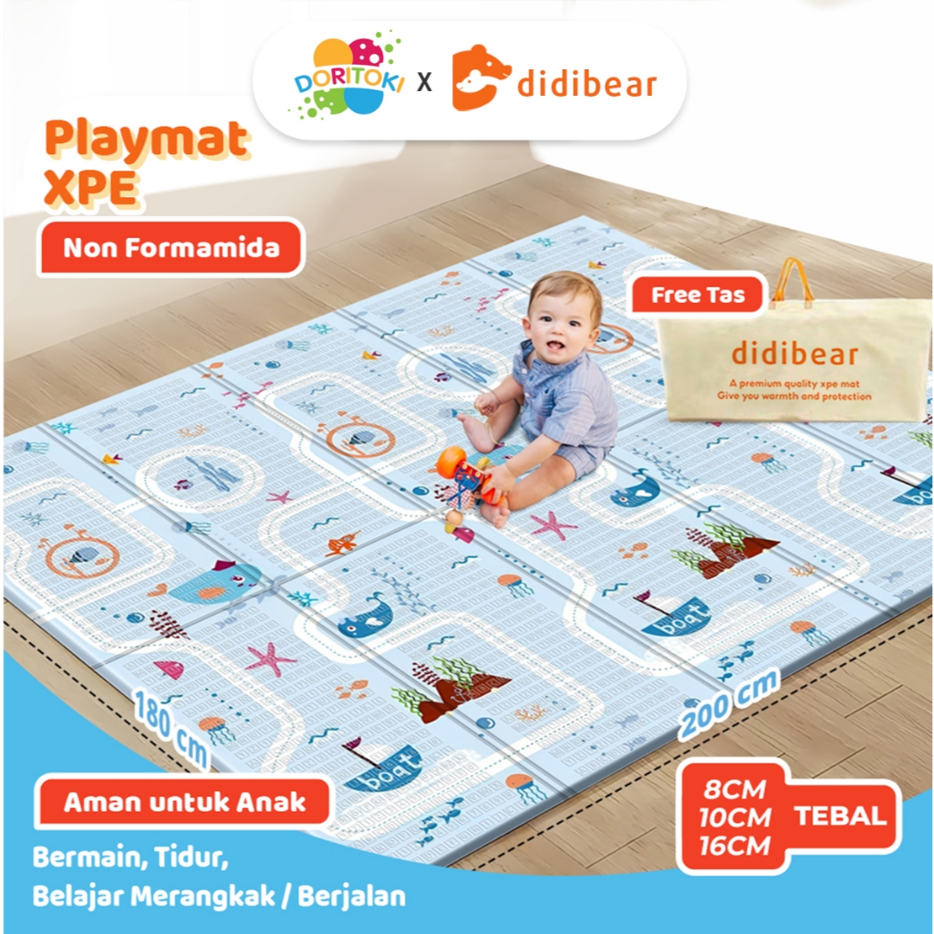 Jual Doritoki SNI E Playmat Bayi Karpet Lipat Playmat Foldable Bayi ...
