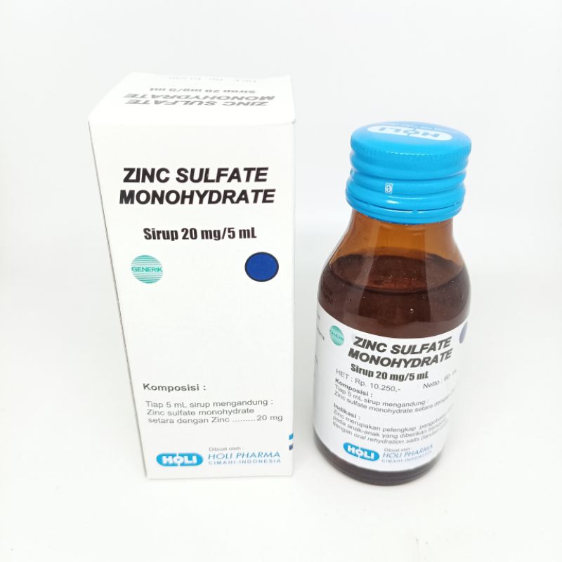 Jual ZINC SULFATE SIRUP 60 ML / ZINK / SUPLEMEN KESEHATAN DAN DIARE | Shopee Indonesia