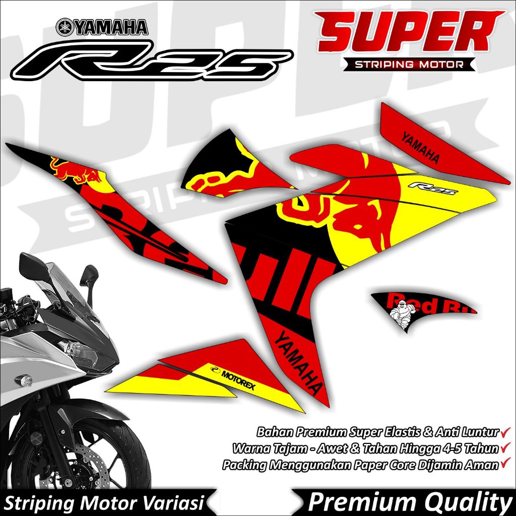 Jual Stiker R25 OLD Anti Luntur keren Striping R25 OLD Striping Yamaha ...