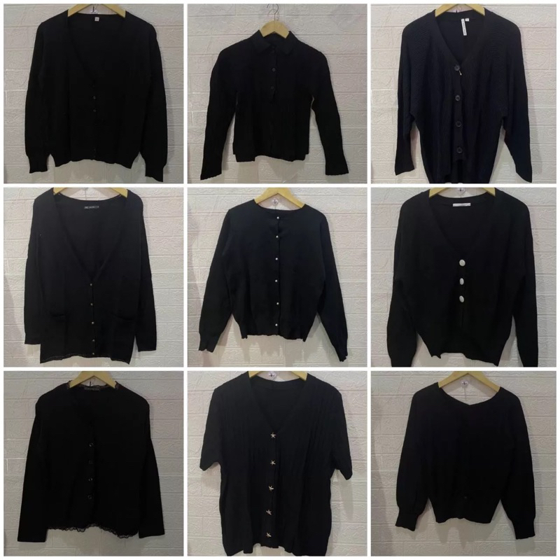 Jual ETALASE CARDIGAN WARNA HITAM | Shopee Indonesia