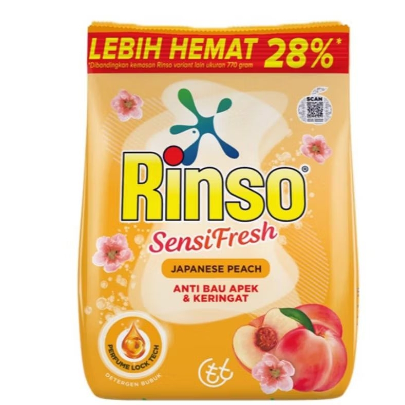 Jual Rinso Deterjen Bubuk Japanese Peach 770 g | Shopee Indonesia