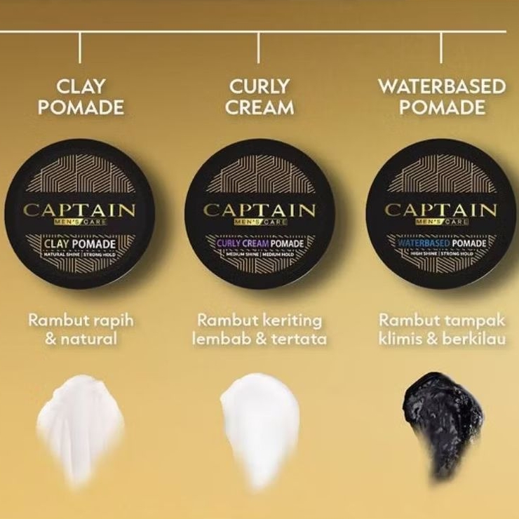 Jual Captain Pomade Care CLAY | PASTE | Waterbased | Black | Kids 30gr ...
