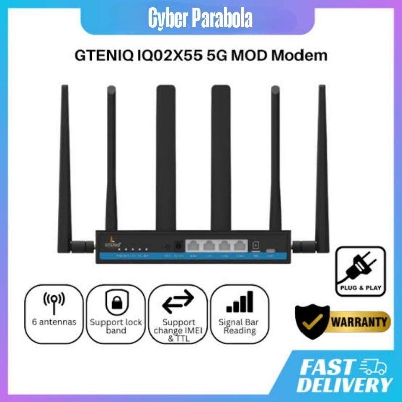 Jual gteniq 5g router modem GTEN IQ 5G iQ02X55 Qualcomm X55 Ax1800 Sim ...
