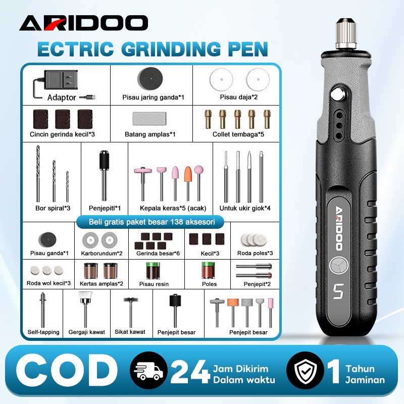 Jual ARIDOO Bor Mini 25000 RPM 28W/12V Mini Drill Electric Engraver ...