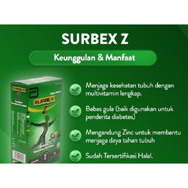 Jual Surbex Z 6 tablet multivitamin | Shopee Indonesia