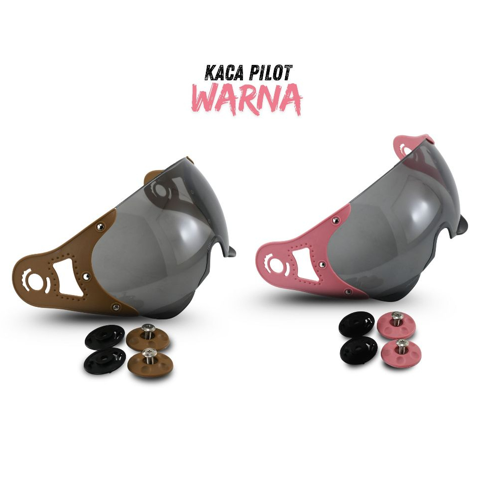 Jual Kaca Helm Bogo Model Pilot Frame Pink Brown Kaca Smoke Clear ...