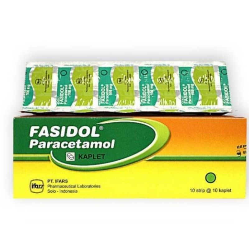 Jual Fasidol Paracetamol 500mg Tablet / 1 BOX ISI 1 STRIP, 100 KAPLET ...