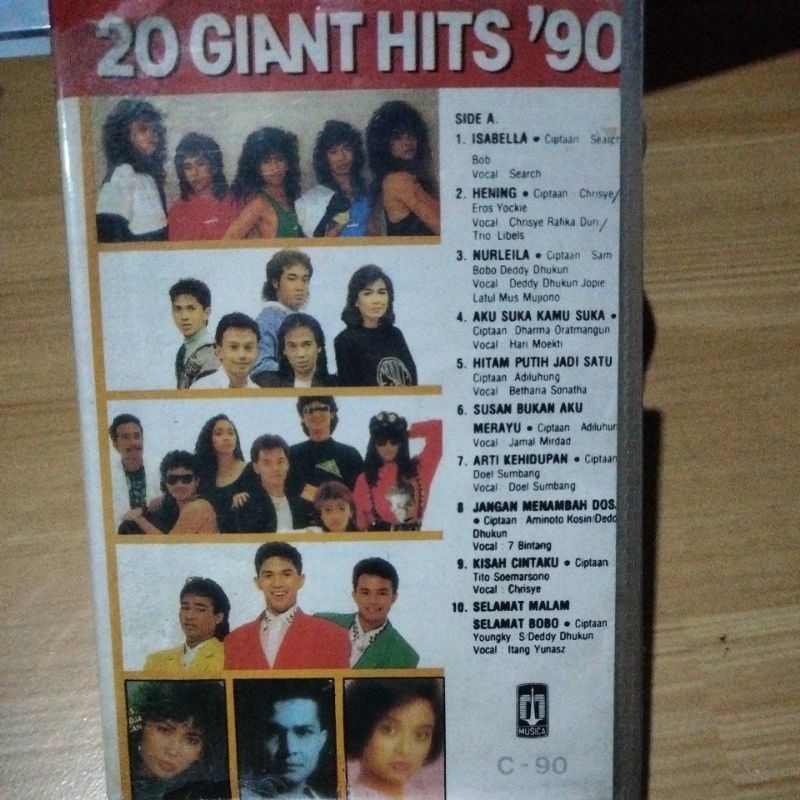 Jual kaset pita full box original"20 GIANT HITS'90" | Shopee Indonesia