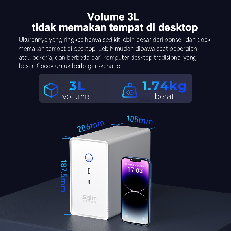 Jual Intel i5 12450H PC gaming full set ,mini komputer desktop cocok ...