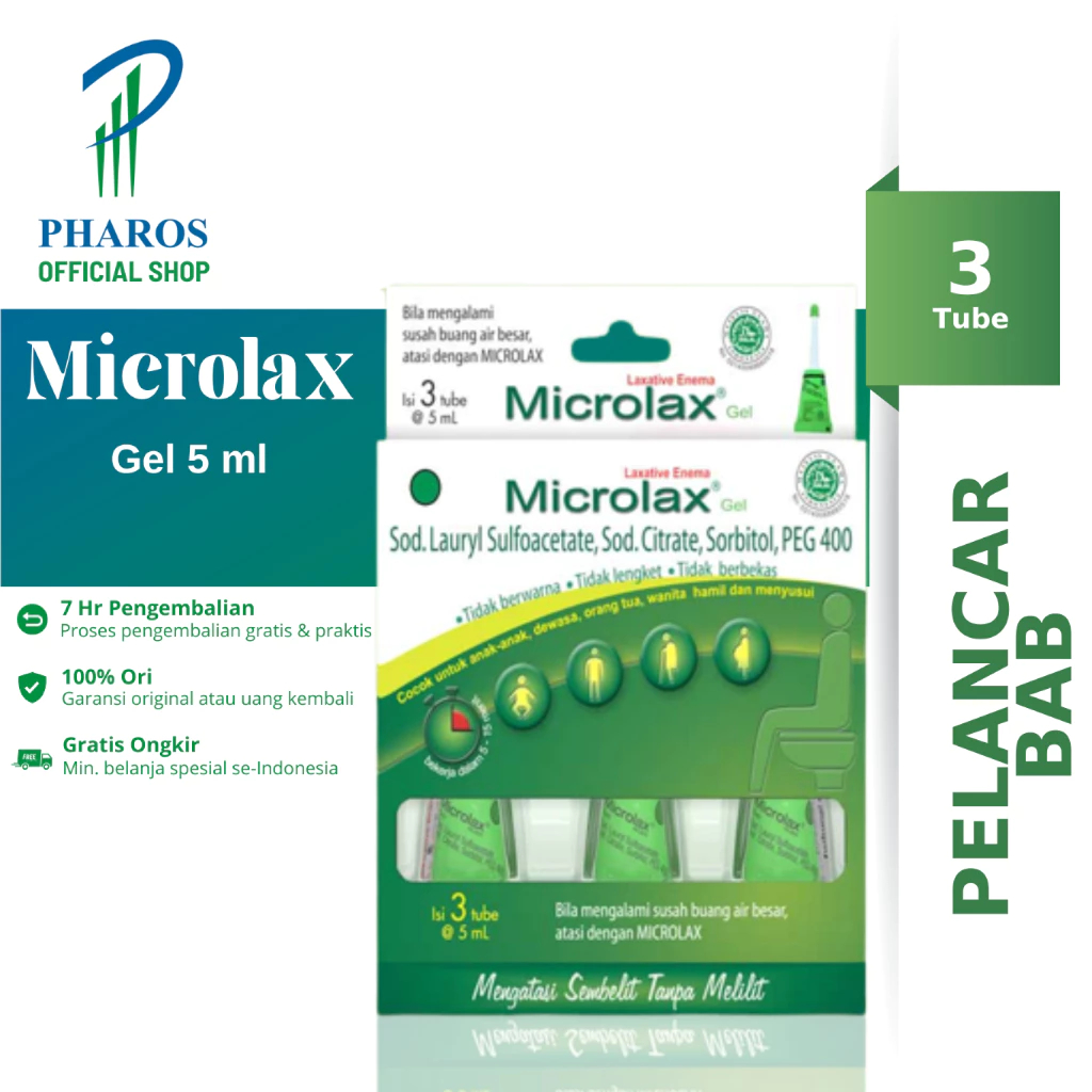 Jual Microlax Gel - Box isi 3 Tube @ 5 mL Atasi Sembelit (Susah BAB ...