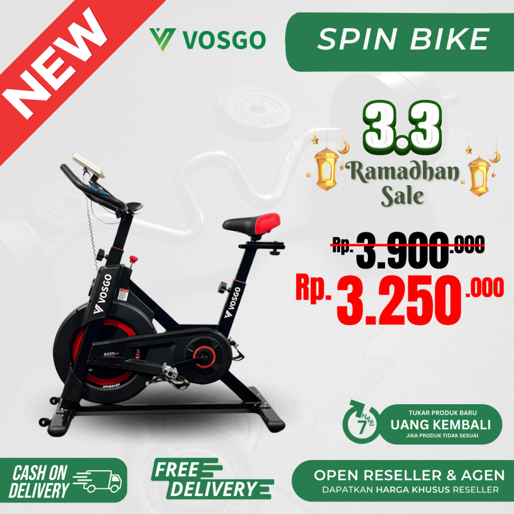 Jual Alat Fitness Spin Bike Sepeda Statis Vosgo Semi Commercial 9320C ...