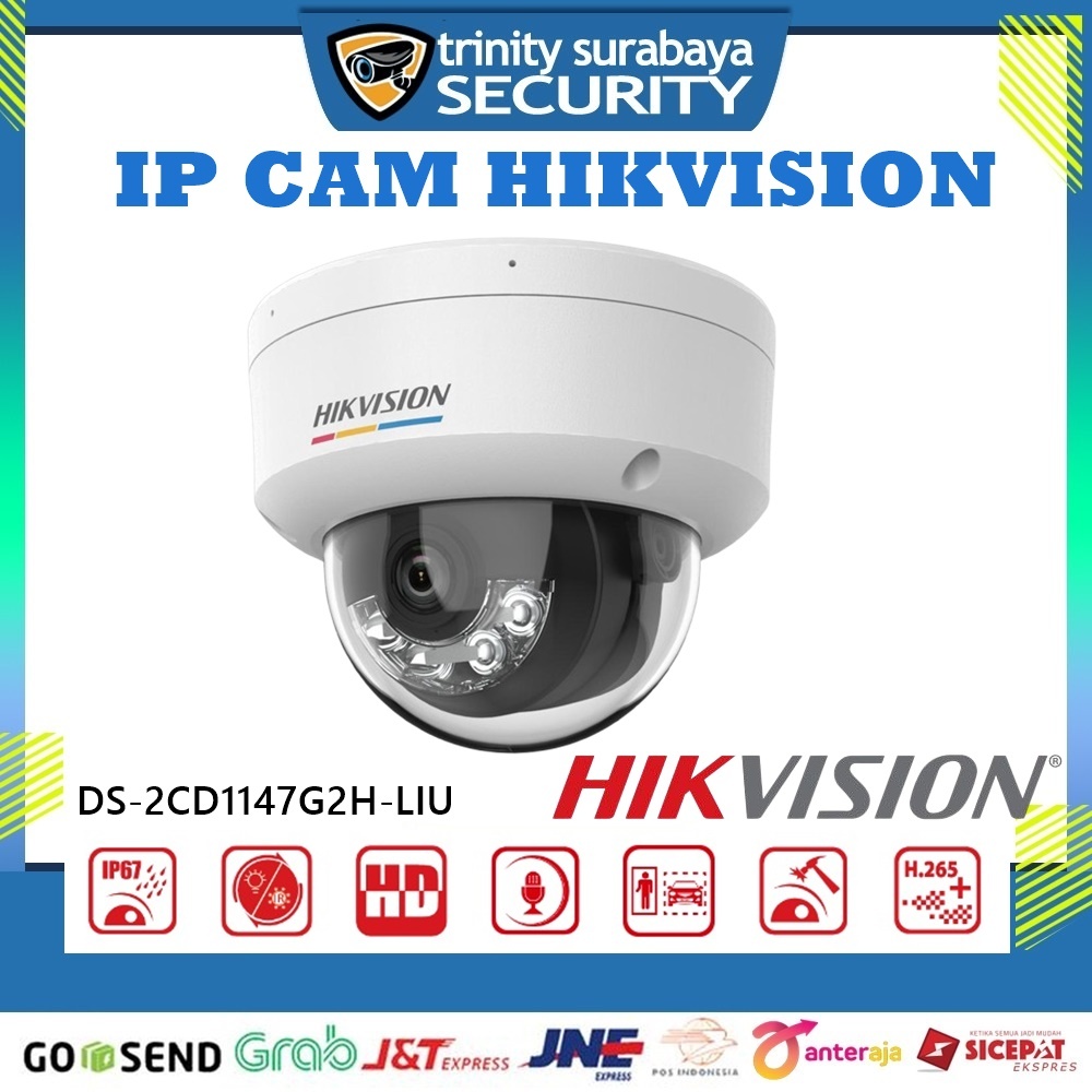 Jual Ip Cam Indoor HIKVISION 4mp ColorVU / FUllColor DS-2CD1147G2H-LIU ...