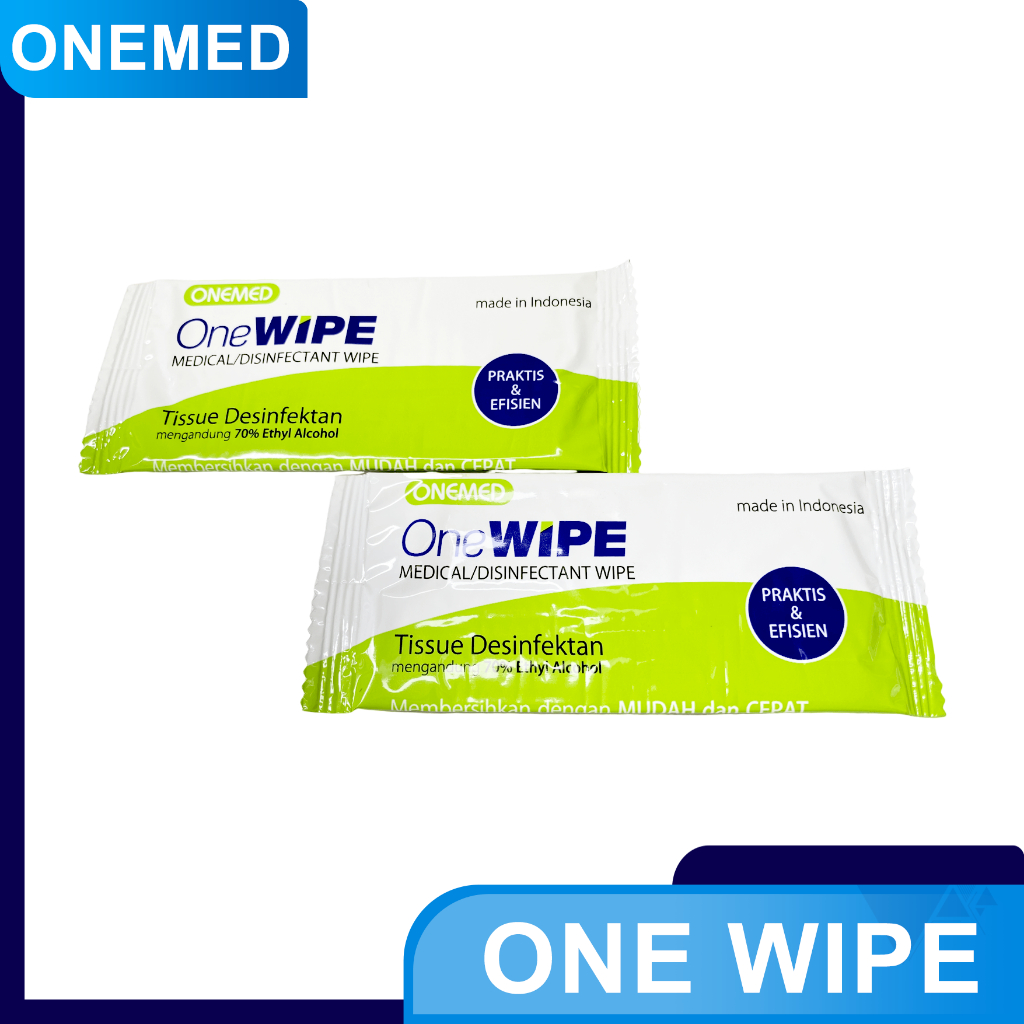 Jual ONEMED ONE WIPE TISSUE TISU BASAH DISINFEKTAN STERIL MURAH READY ...