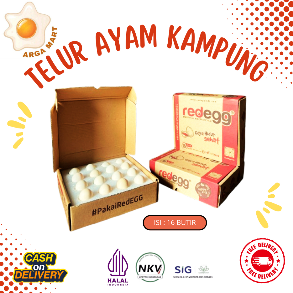 Jual [ISI 16 BTR] Redegg Telur Ayam Kampung Fresh Grade A Bergaransi ...