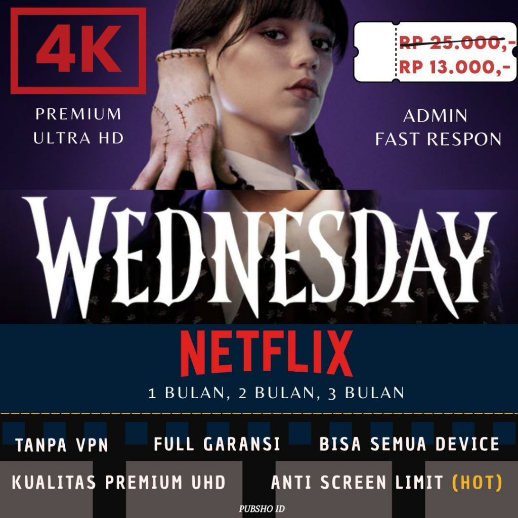 Jual NETFLIXX PREMIUMM 1-3 BULAN ANTI ON HOLD NO VPN 4K UHD DIJAMIN FULL GARANSIII | Shopee ...