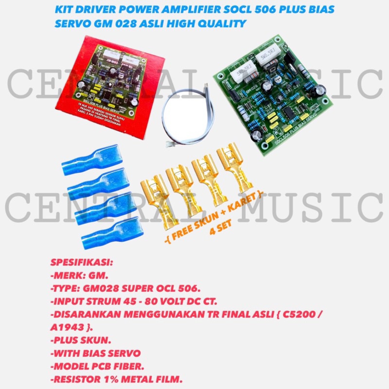 Jual KIT DRIVER POWER AMPLIFIER SOCL 506 PLUS BIAS SERVO GM 028 ASLI ...