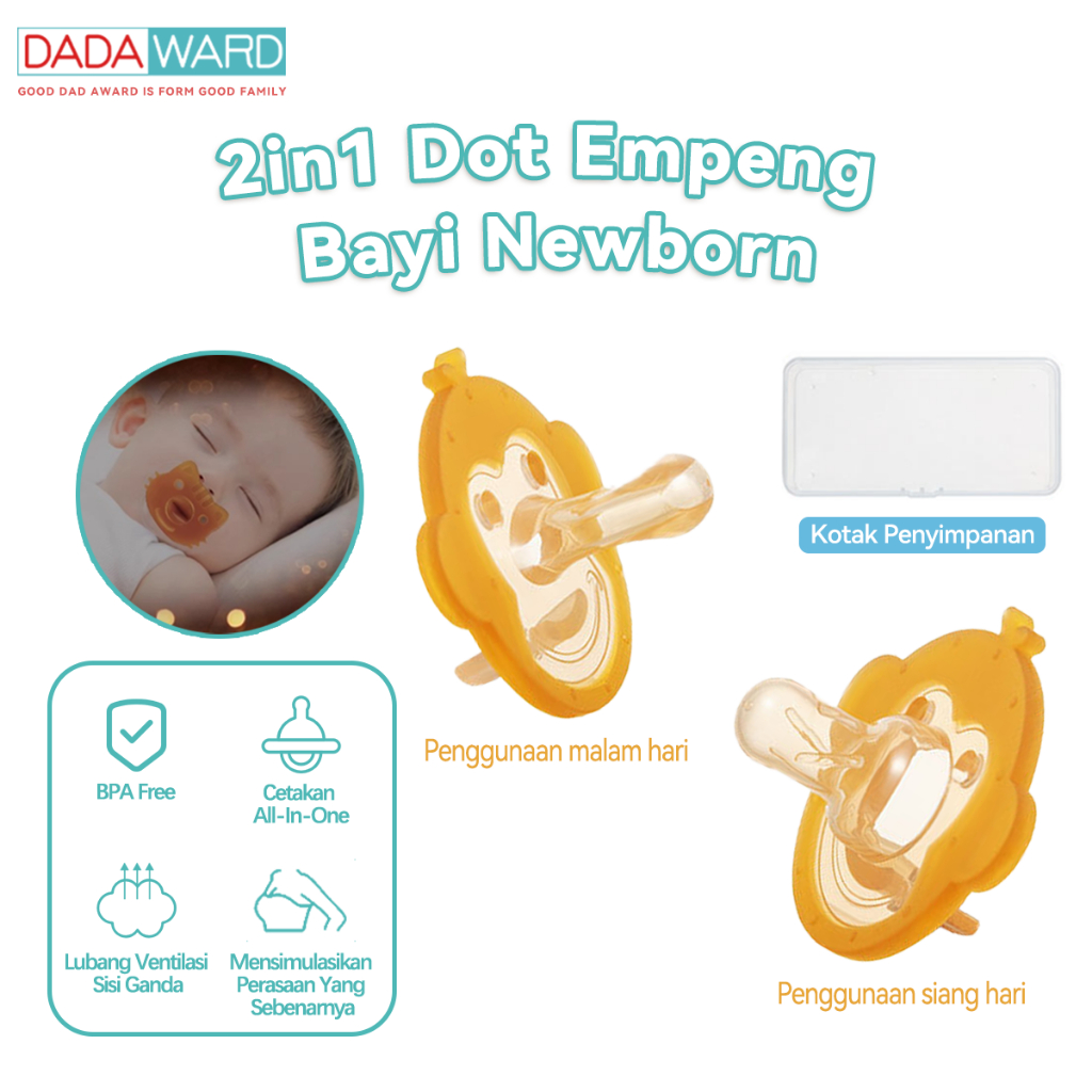 Jual DADAWARD 2in1 Dot Empeng Bayi Newborn BPA Free 0-6 bulan Dot ...