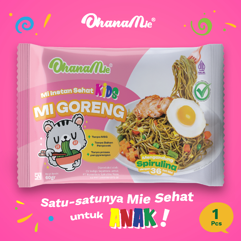 Jual Ohana Mie Anak Sehat dengan Spirulina Non MSG MIE GORENG | Shopee ...