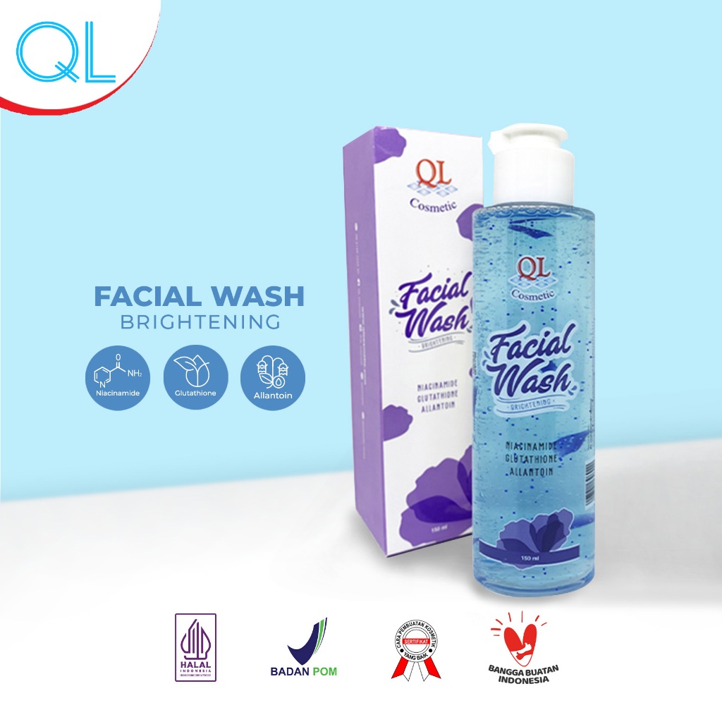 Jual QL Cosmetic Facial Wash - Brightening | Shopee Indonesia