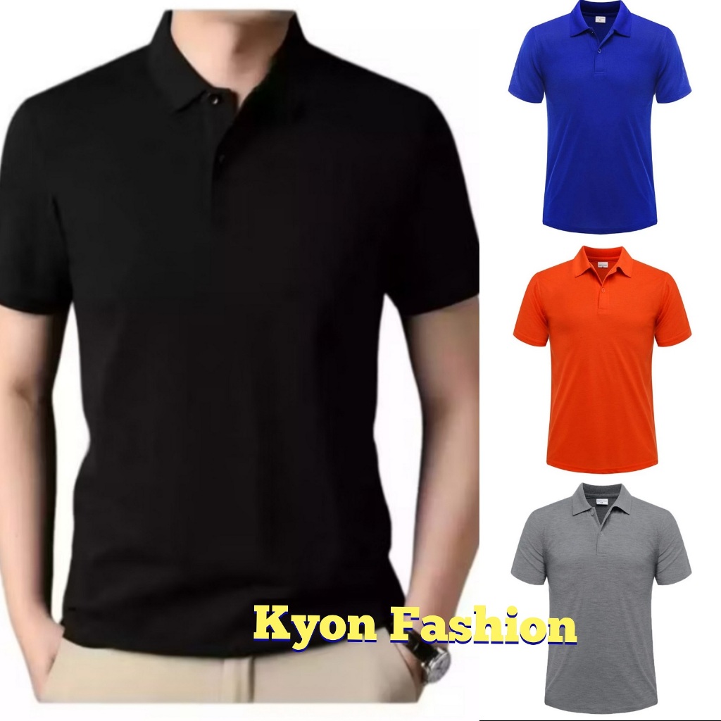 Jual Baju Kaos Polo Kerah Pria Polos Lengan Pendek/Kaos Polos Kerah/Kaos Polos Pria/Kaos Seragam ...