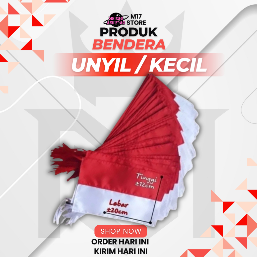 Jual MH bendera indonesia bendera unyil untuk motor /mobil FLAG PREMIUM ...