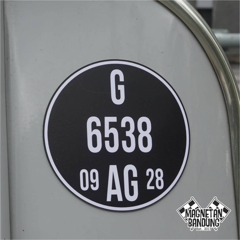 Jual Plat Nomor Nopol Magnet Lingkaran Untuk Vespa Classic Matic Modern ...