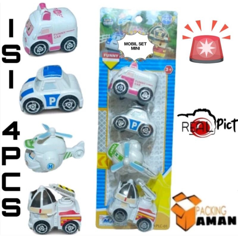 Jual mainan mobil cartoon mini isi 4pcs | Shopee Indonesia