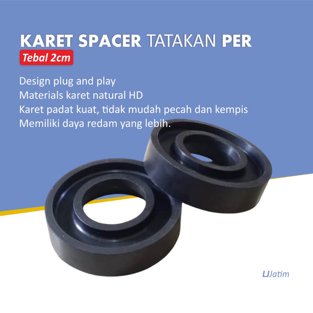 Jual Karet Spacer Per Belakang Atas Innova Fortuner Tebal 2cm Set 2pcs ...