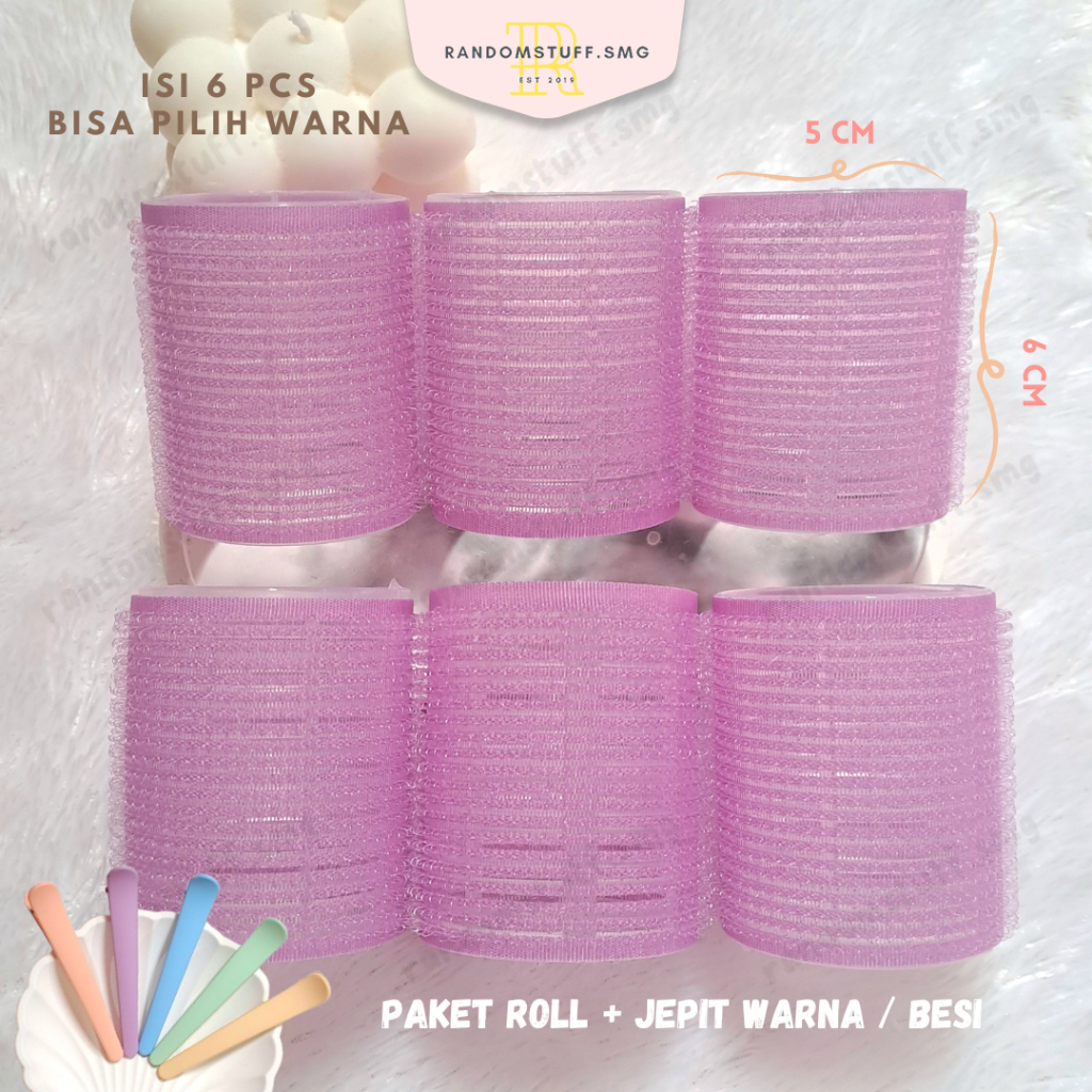 Jual 6 PCS ROLL RAMBUT 5 CM ROLL RAMBUT JUMBO ISI 6 TERMURAH | Shopee ...
