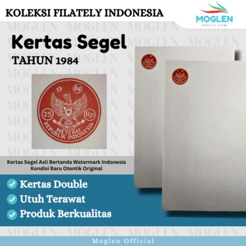 Jual Kertas Segel Tahun 1984 Double Slide Asli Original | Shopee Indonesia