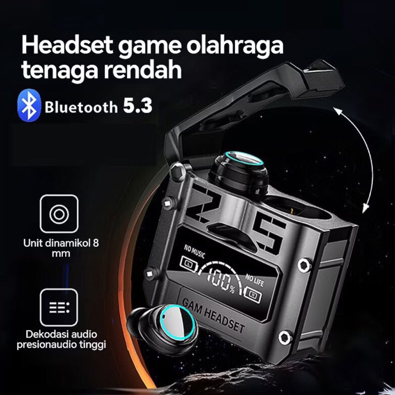 Jual TWS M25 Gaming Headset Bluetooth Gaming Mode Bluetooth V.5.3 ...