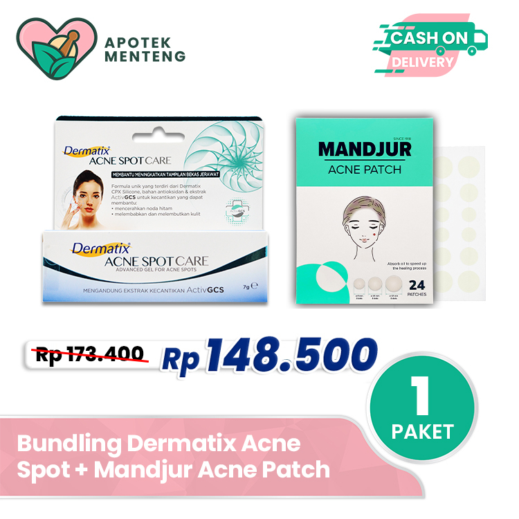 Jual Bundling Dermatix Acne Spot + Mandjur Acne Patch (24 Pcs) | Shopee ...