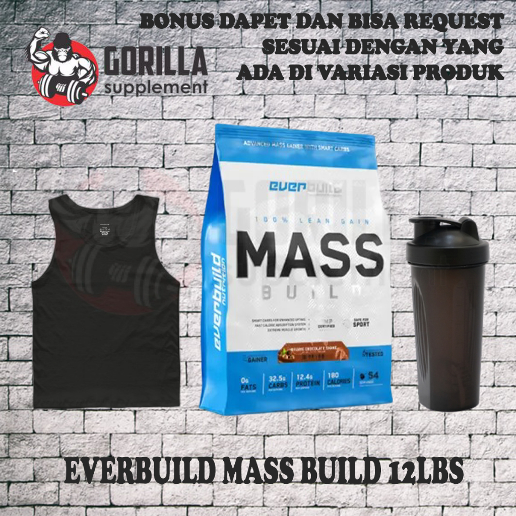 Jual EVERBUILD Nutrition Lean Gain Mass Build 12 Lbs - Suplemen Fitness ...