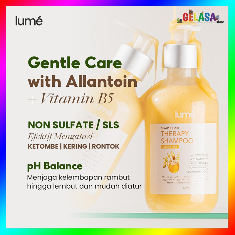 Jual LUME Scalp Hair Therapy Shampoo NON SULFAT SLS Anti Rontok Ketombe ...