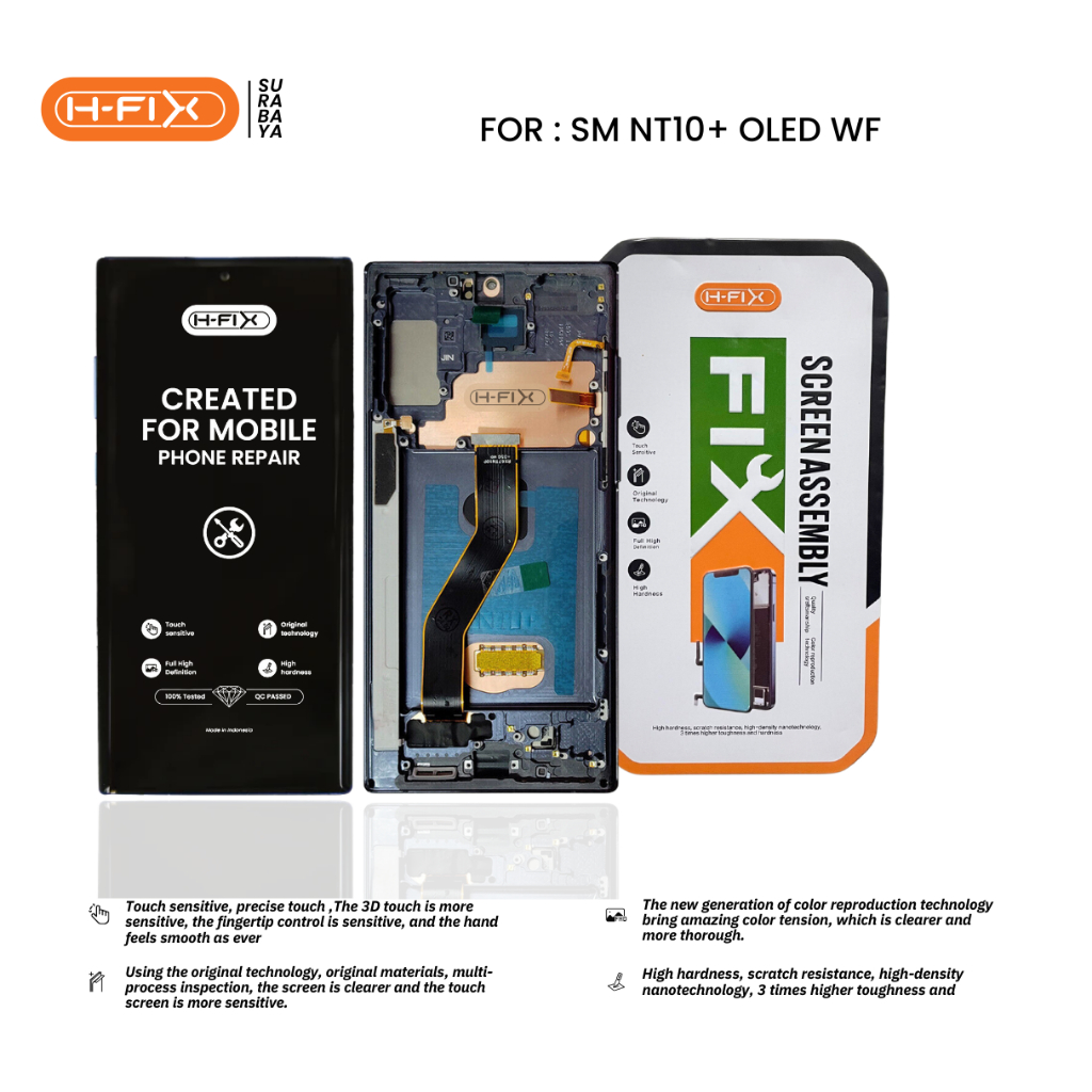 Jual H-Fix Lcd Samsung Note 10+ Fullset Touchscreen Oled With Frame ...