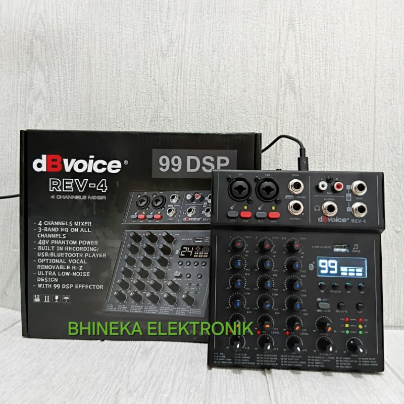 Jual mixer db voice Rev 4 original 4 channel dbvoice rev4 bluetooth usb ...